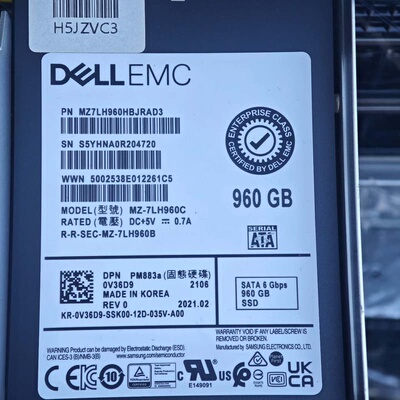 戴尔EMC 0V36D9 PM883a 960G固态硬盘