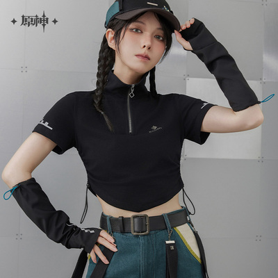 原神基尼奇印象半拉链袖套T恤