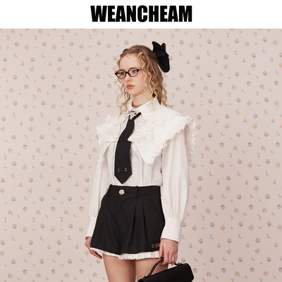 WEANCHEAM/未未姆蕾丝海军领衬衫