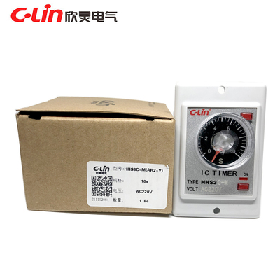 C-Lin欣灵牌HHS3C-M(AH2-Y) 10S 30S 60S AC220 带瞬动时间继电器