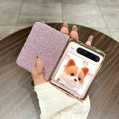 适用华为purax手机壳puarx保护套pura x荔枝纹purx指环扣parux电镀pruax外壳VDE-AL00典藏版AL10阔折叠屏a100