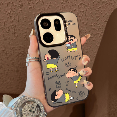 适用于OPPOFindx9pro手机壳灰衣黄裤男孩支架彩银新品x7ultra至尊版男女款全包x6/x5防摔保护套简约findx8