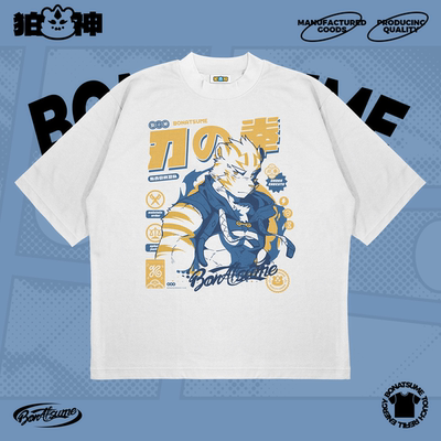 【BON】2025春夏短袖T恤全员兽人白刃宽松休闲福瑞FURRY210g纯棉