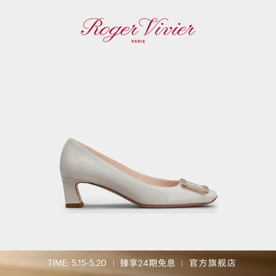 【520礼物】Roger Vivier/新品RV女鞋Trompette喇叭跟漆皮高跟鞋