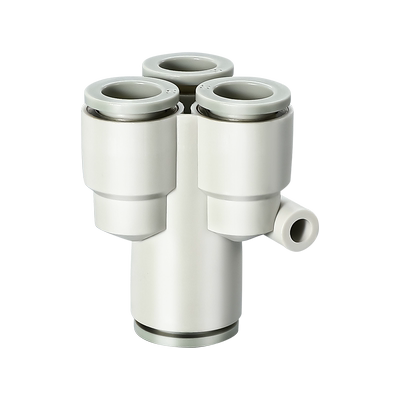 气管Y型变径四通快插接头KQ2UT04-06-08-10-12-00 一进三出 KB2UT