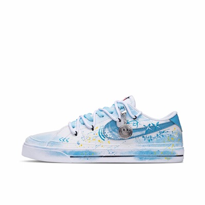【定制球鞋】 Nike Court Legacy 板鞋  涂鸦笑脸 DH3162-100