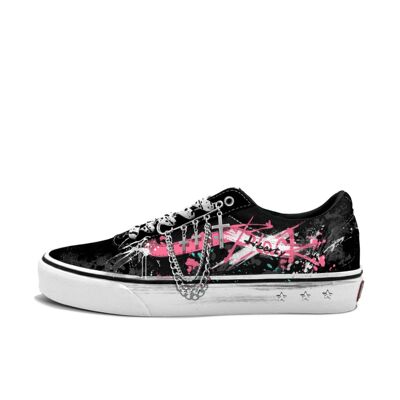 VANS范斯定制暗夜粉序低帮球鞋