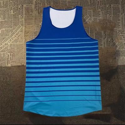 可定制夏季透气速干田径训练运动背心男女跑步马拉松无袖训练服