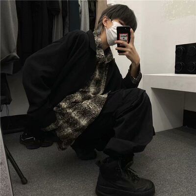 没有计划NOPLAN东部菱斑蛇纹衬衫国潮牌休闲复古高街潮流衬衫春