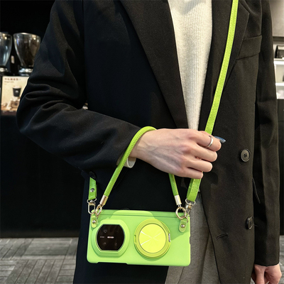 双中轴磁吸全包支架折叠手机壳