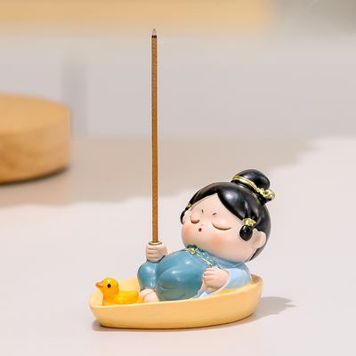 唐仕女禅意新中式线香插香座摆件