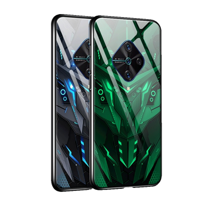 黑色战士适用于vivoy9s手机壳男y5s新款y3炫酷y17夜光玻璃y93全包y97防摔Y95高级y85y81s潮y91/Y83套y67/y66