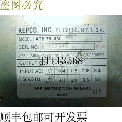原装供应KEPCO ATE 75-3M ATE758M 开关 0-75V -