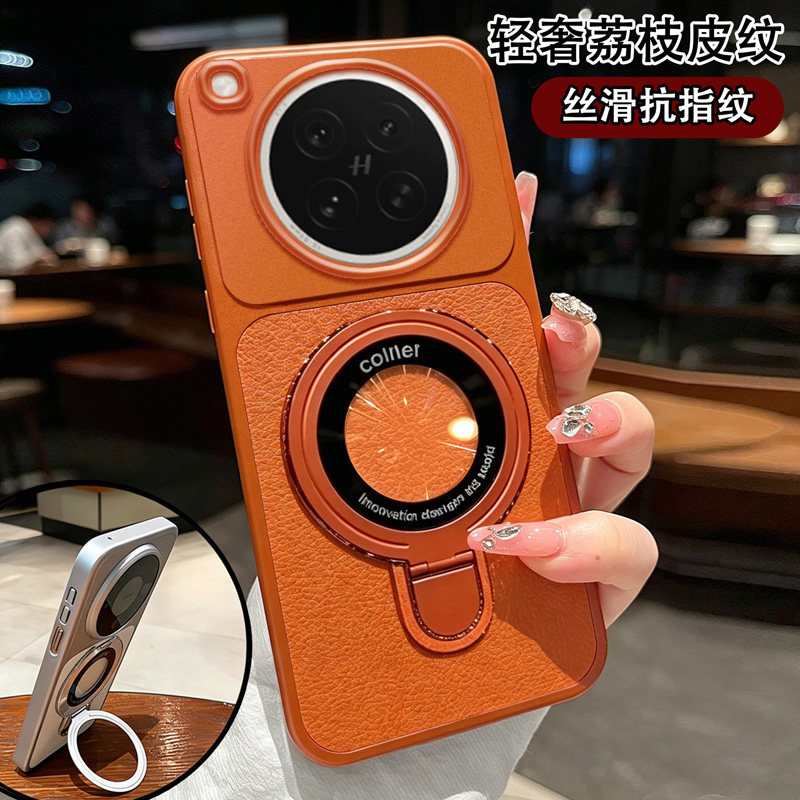 适用于OPPOFindX8手机壳popo高颜值皮纹软壳保护套防摔PKB110电镀支架Findx8pro耐用findX8S+个性男女款防摔