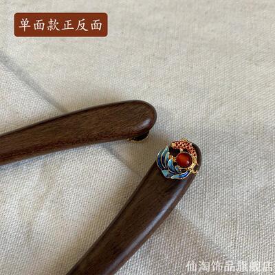 葫芦黑檀木发簪喜庆吉祥新中式