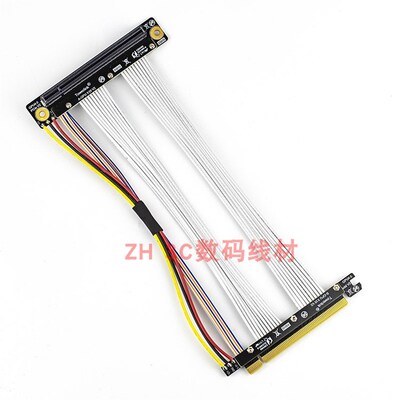 显卡延长线PCI-E 4.0加长线pcie 16x插槽公转母外延长线显卡排线