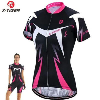X-TIGER Women's Cycling Jersey Summer Anti-UV Cycling Bicycl