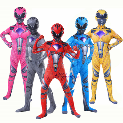 Red Rangers Costume Boys Power Mecha Five Beast Cosplay Anim