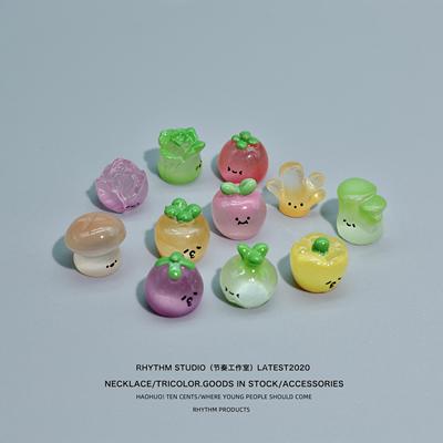 会发光！可爱夜光表情萌系蔬菜情绪治愈桌面小摆件解压工位装饰品