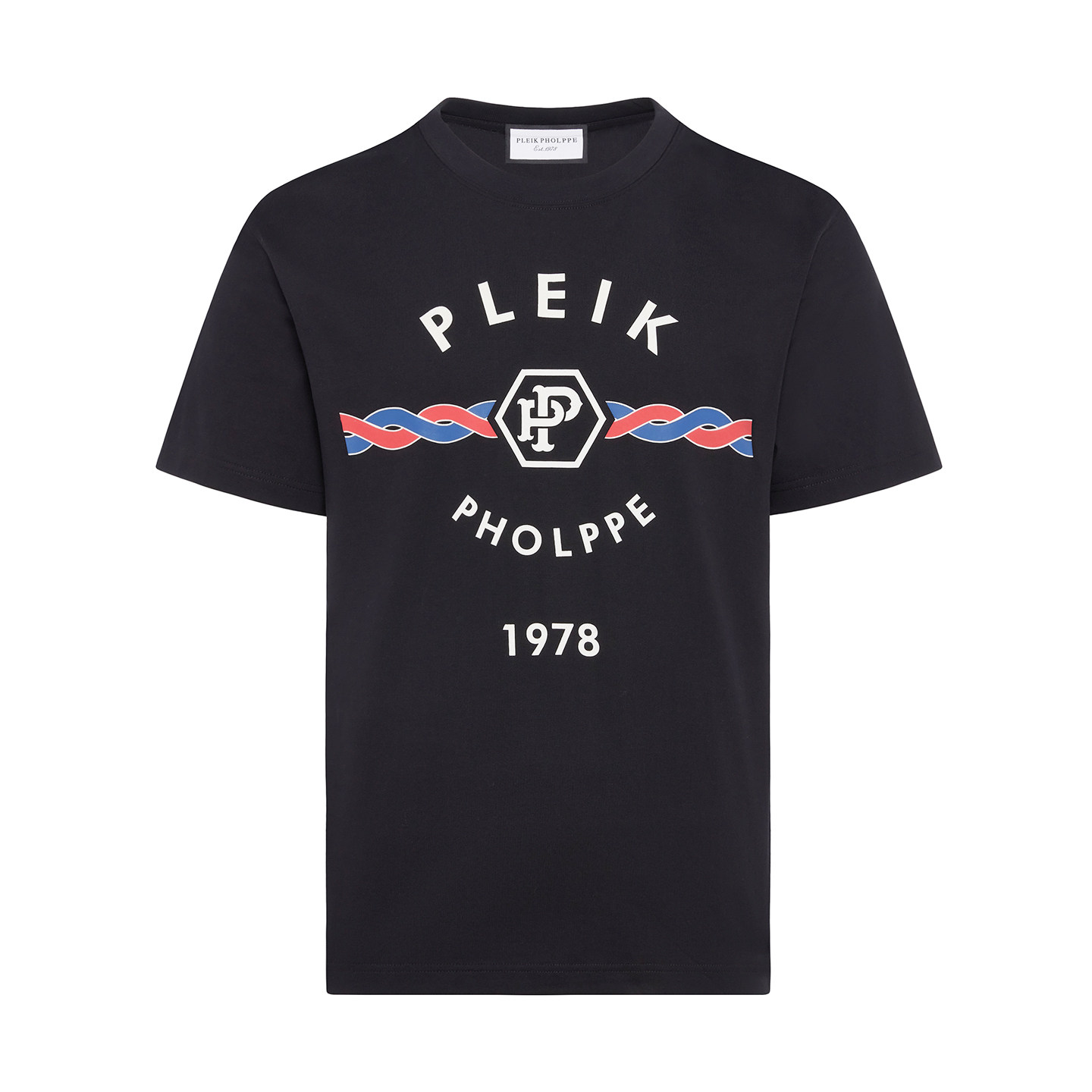 PP轻奢男装PLEIK PHOLPPE 2026夏季新款时尚潮流印花圆领短袖t恤