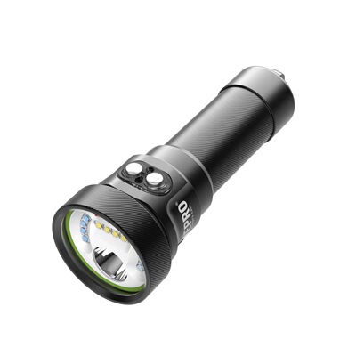 DIVEPRO M35潜水摄影多功能手电筒聚散光红蓝UV光 水下拍照补光灯