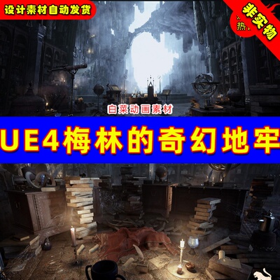 UE4 UE5 Merlin s Cave Environment 梅林的洞穴幻想地下城 场景