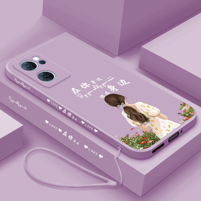 oppoReno7pro手机壳新款在你身边Reno7全包镜头reno7SE可爱女液态硅胶超薄防摔保护套OPPO直边男5g高级感外壳
