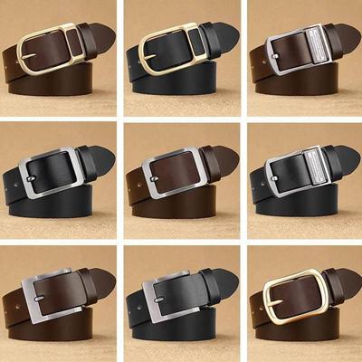 Mens Waist Belt Men Belts Leather Man For Jeans Black Male