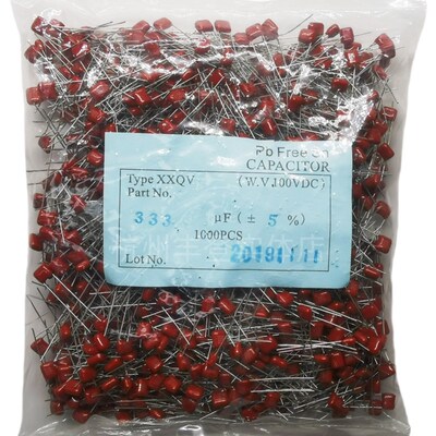 CBB薄膜电容器100V103J 223J 333J 393J 473J 10/22/47NF 5MM整包