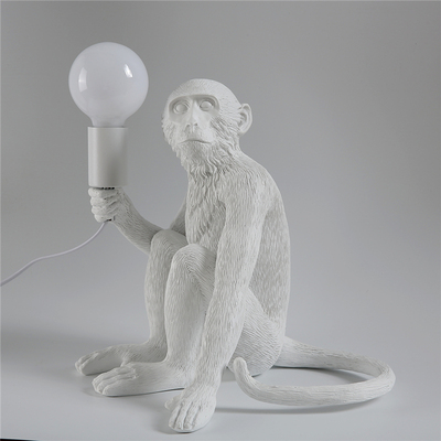 极速White Gold Resin Monkey Table Lamp Nordic LivTing Room H