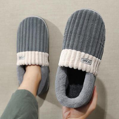 新品Plus Size House mran Warm slippers men Winter for home