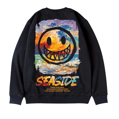 小恶魔笑脸潮牌潮流长袖圆领卫衣