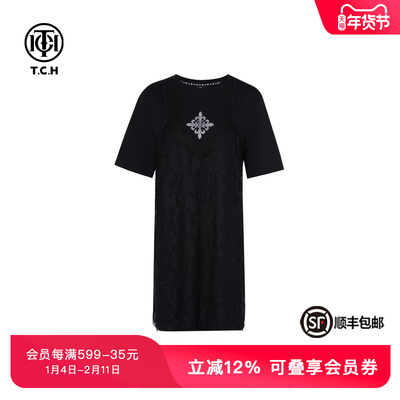 气质黑色蕾丝吊带黑色连衣裙