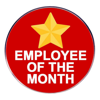 月度优秀员工胸公司先进雇员奖章针别针胸章金属合金徽章配饰