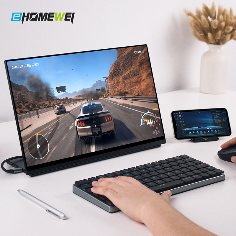 Ehomewei便携式显示器15.6英寸4K自动旋转switch手机扩展触控屏幕_虎窝淘