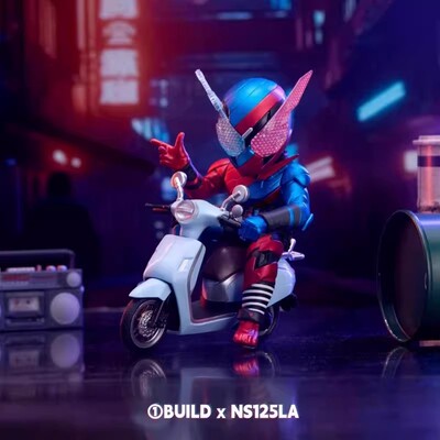 官方万代BNFIGURE Q 系列假面骑士×HONDA盲盒联名本田摩托车