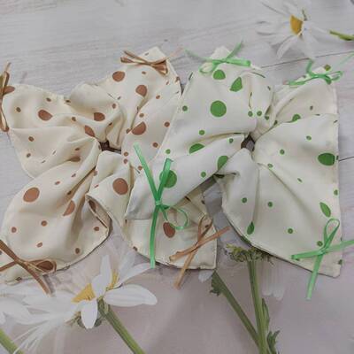 韩系甜美可爱奶油波点发圈