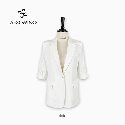 春秋西装外套白色Y332C3647