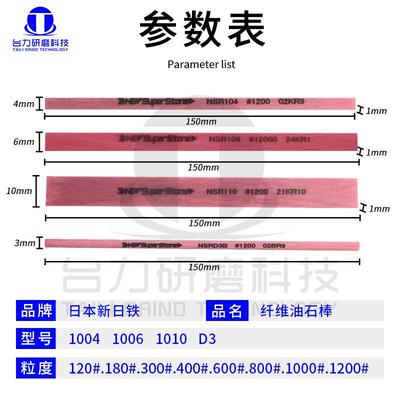 原装进口日本新日铁NEW Super Stone纤维油石模具抛光油石条1006M