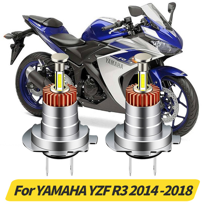 适用于雅马哈YAMAHA YZF R3 2014-2018款摩托车LED大灯H7白光直插