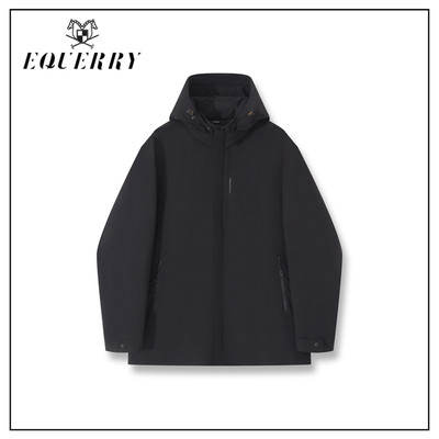 90鹅绒-EQ男装都市通勤系列休闲连帽羽绒服-Y527