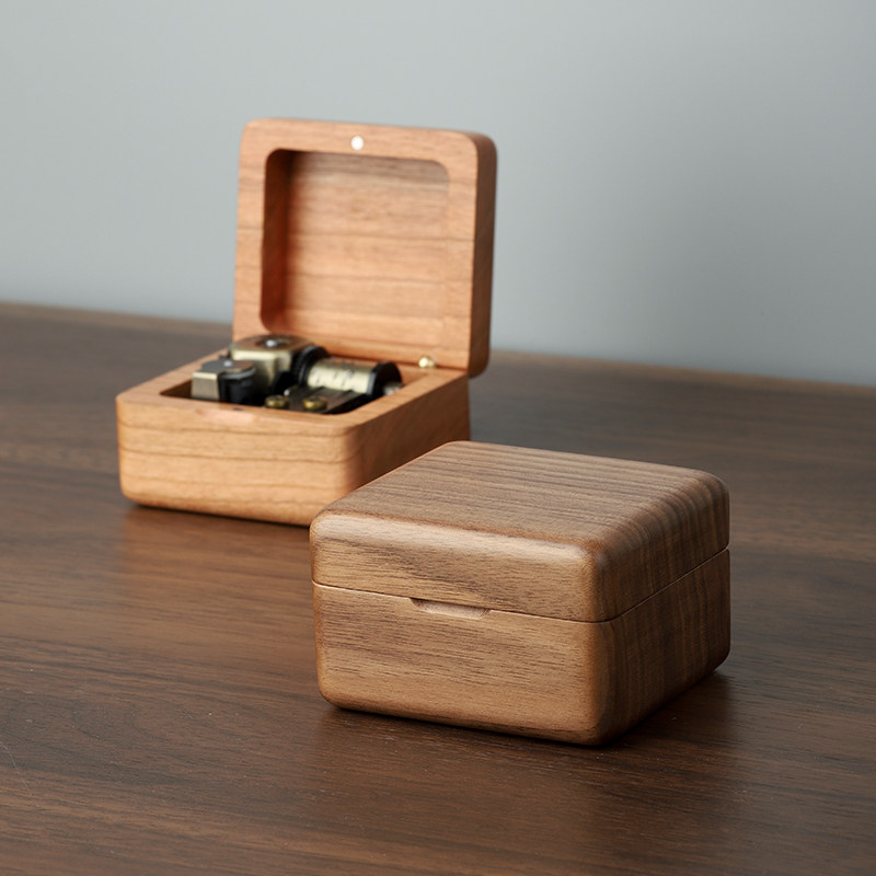 实木sankyo八音盒送女生治愈礼物定制迷你音乐盒天空之城生日快乐_虎窝淘