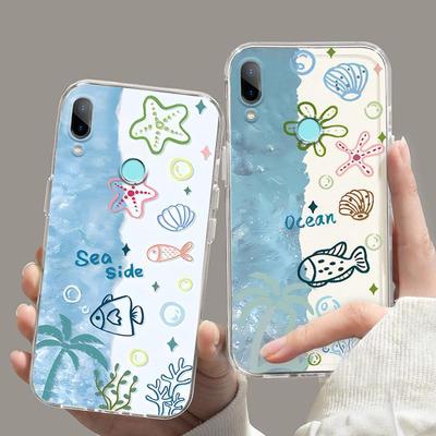 适用华为nova3 3e nova3i手机壳海洋小鱼ANE防摔INE软胶套PAR闺蜜