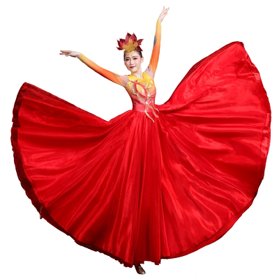 新款灯火里的中国舞开场舞大摆裙