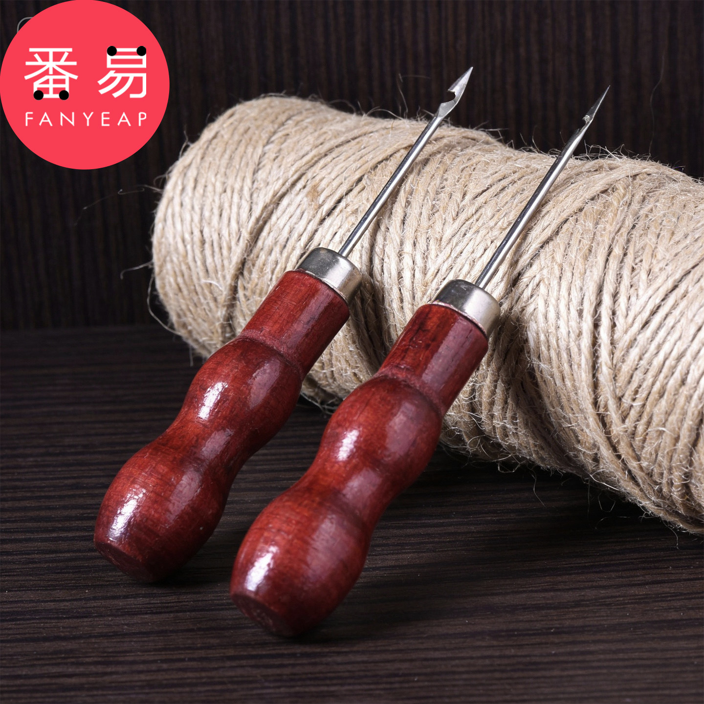 锥子C1zzn700-木柄钩针手动补鞋扎孔锥子修鞋钻孔针纳鞋底勾锥针