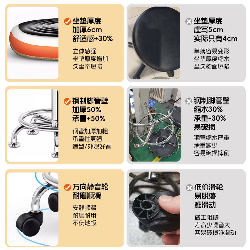 吧台椅转椅升降吧椅旋转吧凳理发店椅子家用高脚凳圆凳子美容北秦