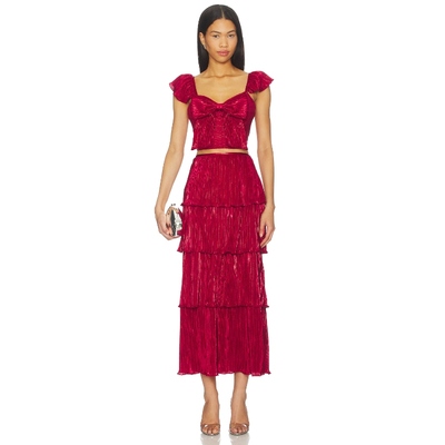 SAYLOR EVERLEE 套装 红色REVOLVE小众新款