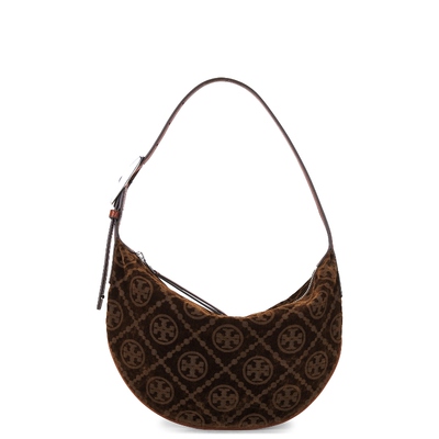 Tory Burch T Monogram Flocked Small Balloon Bag 棕色REVOLVE