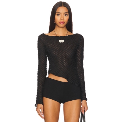 不是小沈同款superdown JAYNE 上装长袖上衣黑色y2k辣妹风REVOLVE