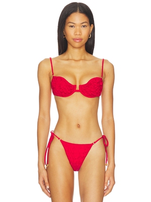 Selia Richwood MISA 钢圈比基尼上装 revolve小众新款 红色